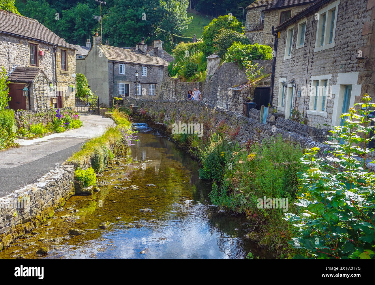 Peakshole Water, running through Castleton, Derbyshire, Peak District ...