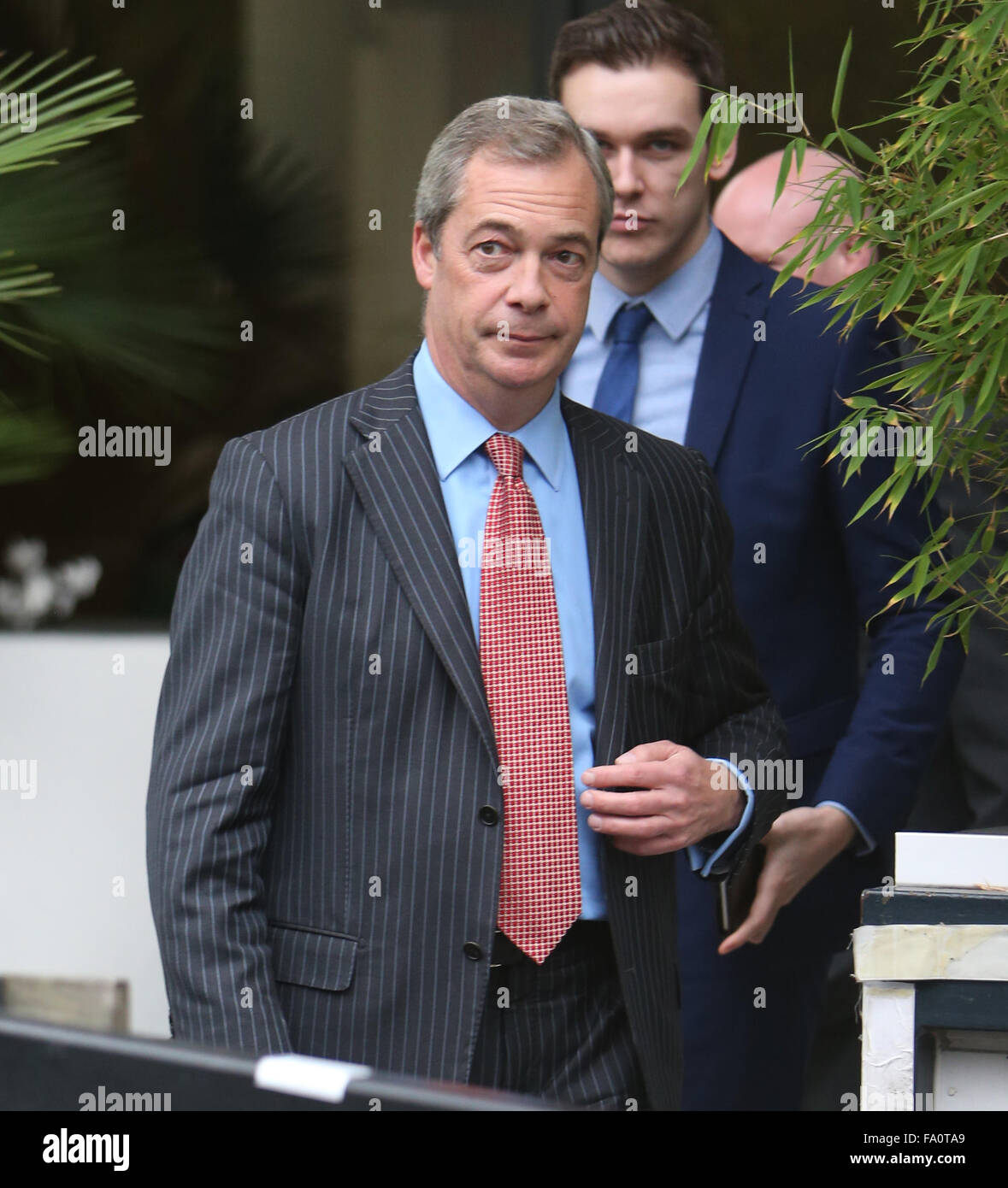 Nigel Farage outside ITV Studios Featuring: Nigel Farage Where: London ...
