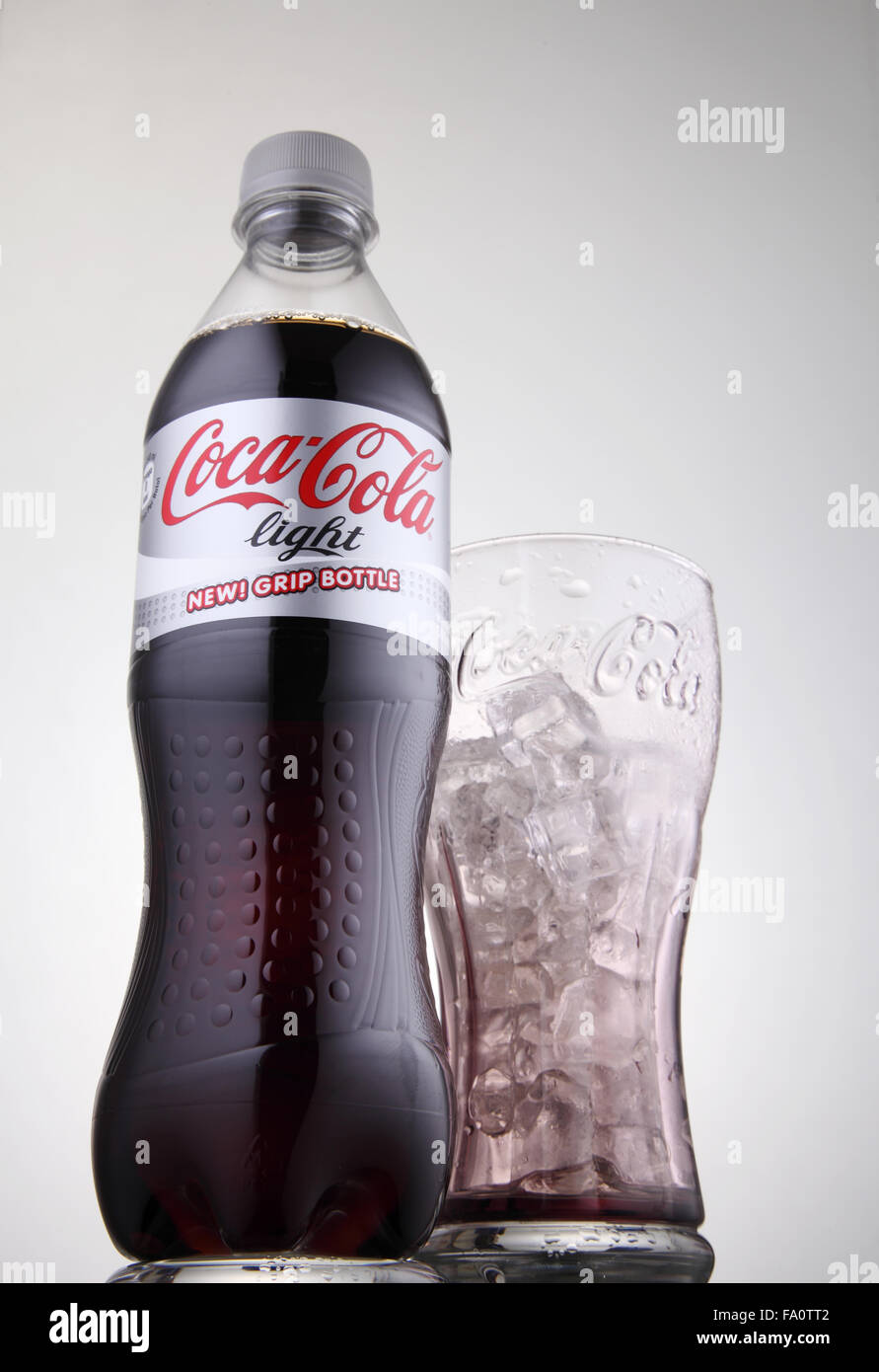 KUala Lumpur,Malaysia 27th April 2015,150ml coca cola light bottle and ...