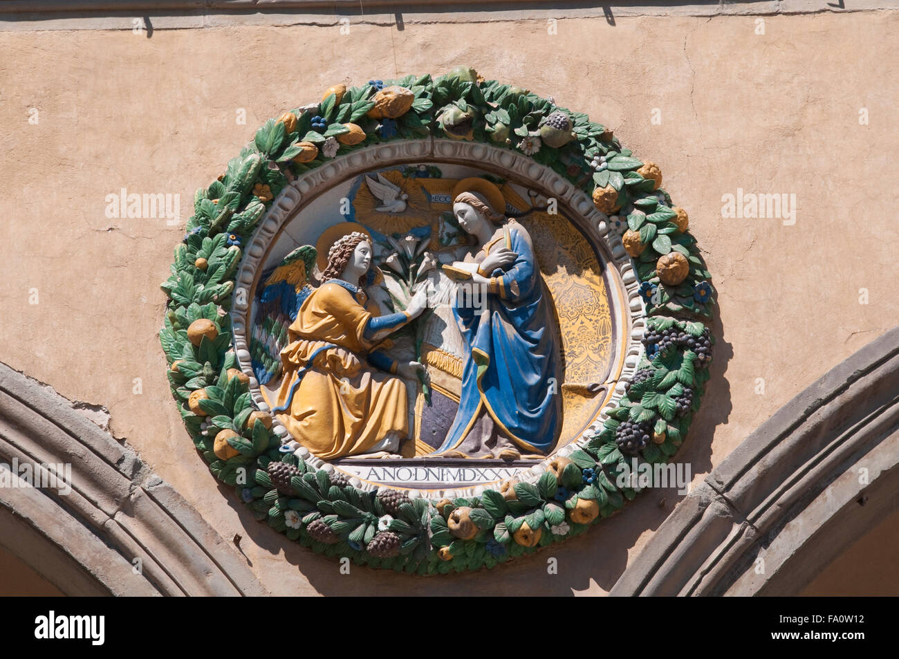 Italy, Tuscany, Pistoia, Del Ceppo Hospital, Detail Facade Stock Photo ...