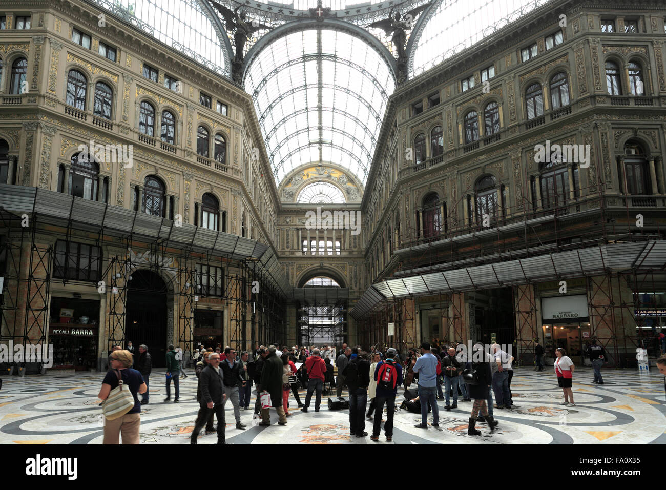 Interior of the Umberto Gallery, Historic Centre of Naples city, UNESCO ...