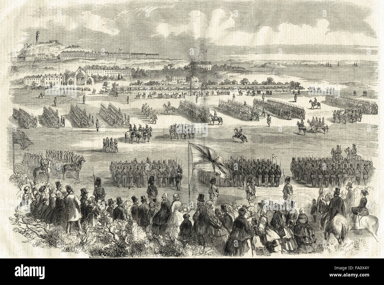 Queen Victoria reviewing the Rifle Volunteers Edinburgh 1860 ...