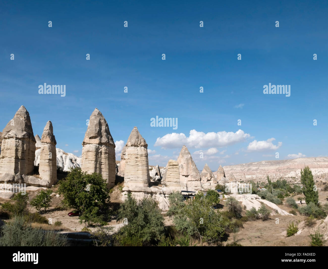 Fairy chimneys in the Gorkundere valley, Goreme National Park ...