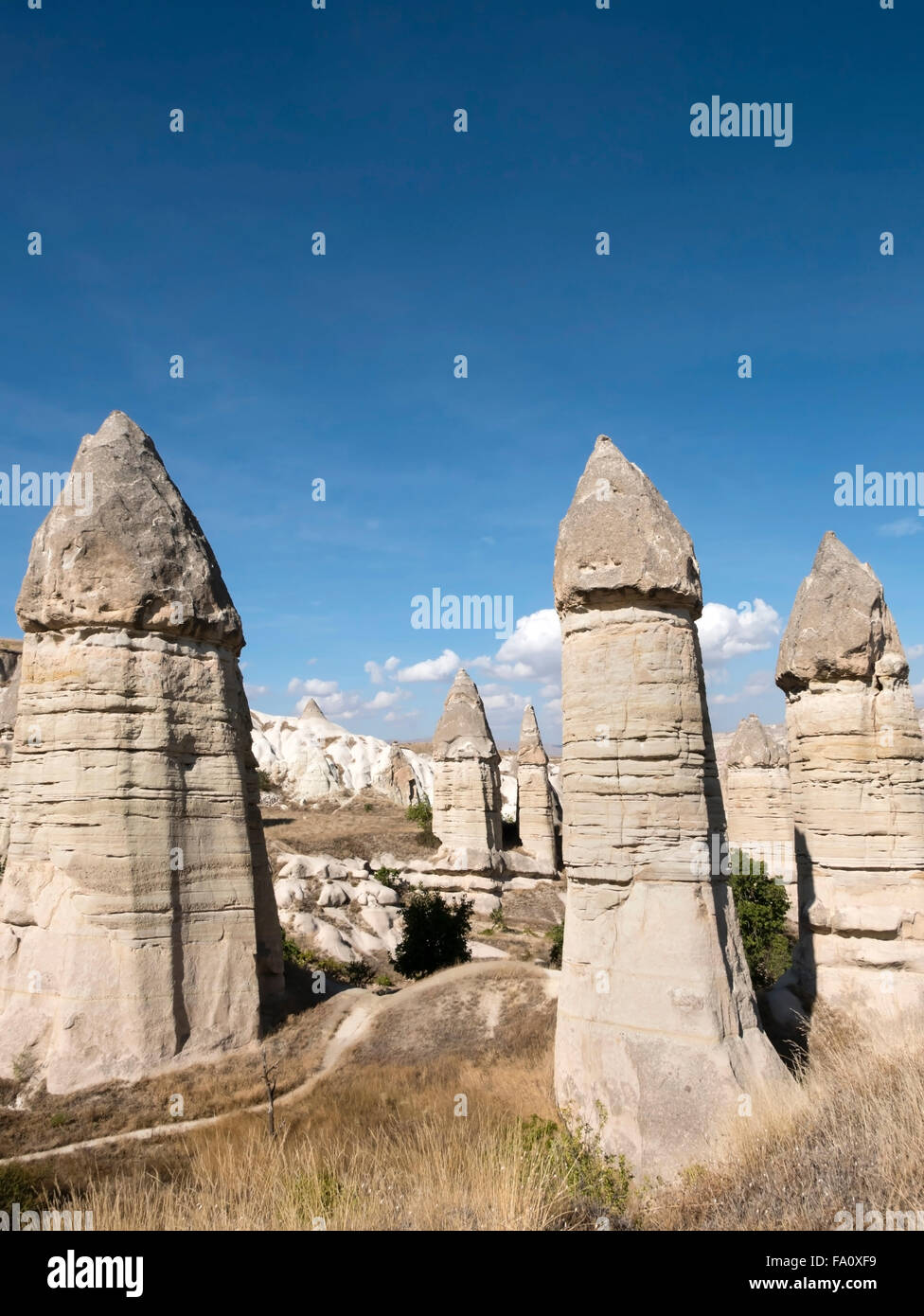 Fairy chimneys in the Gorkundere valley, Goreme National Park ...