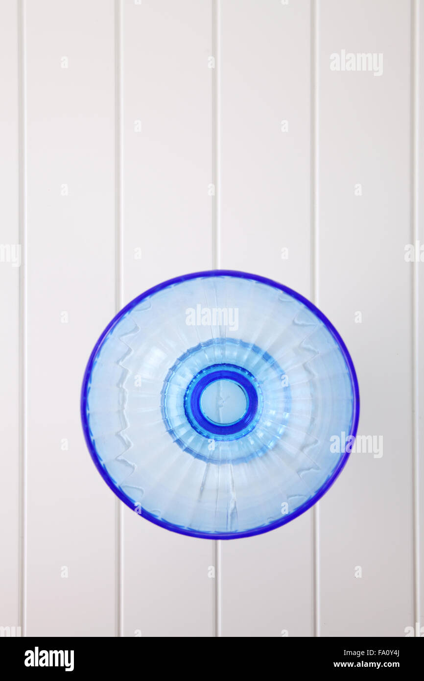 top view of the blue color dessert bowl Stock Photo - Alamy