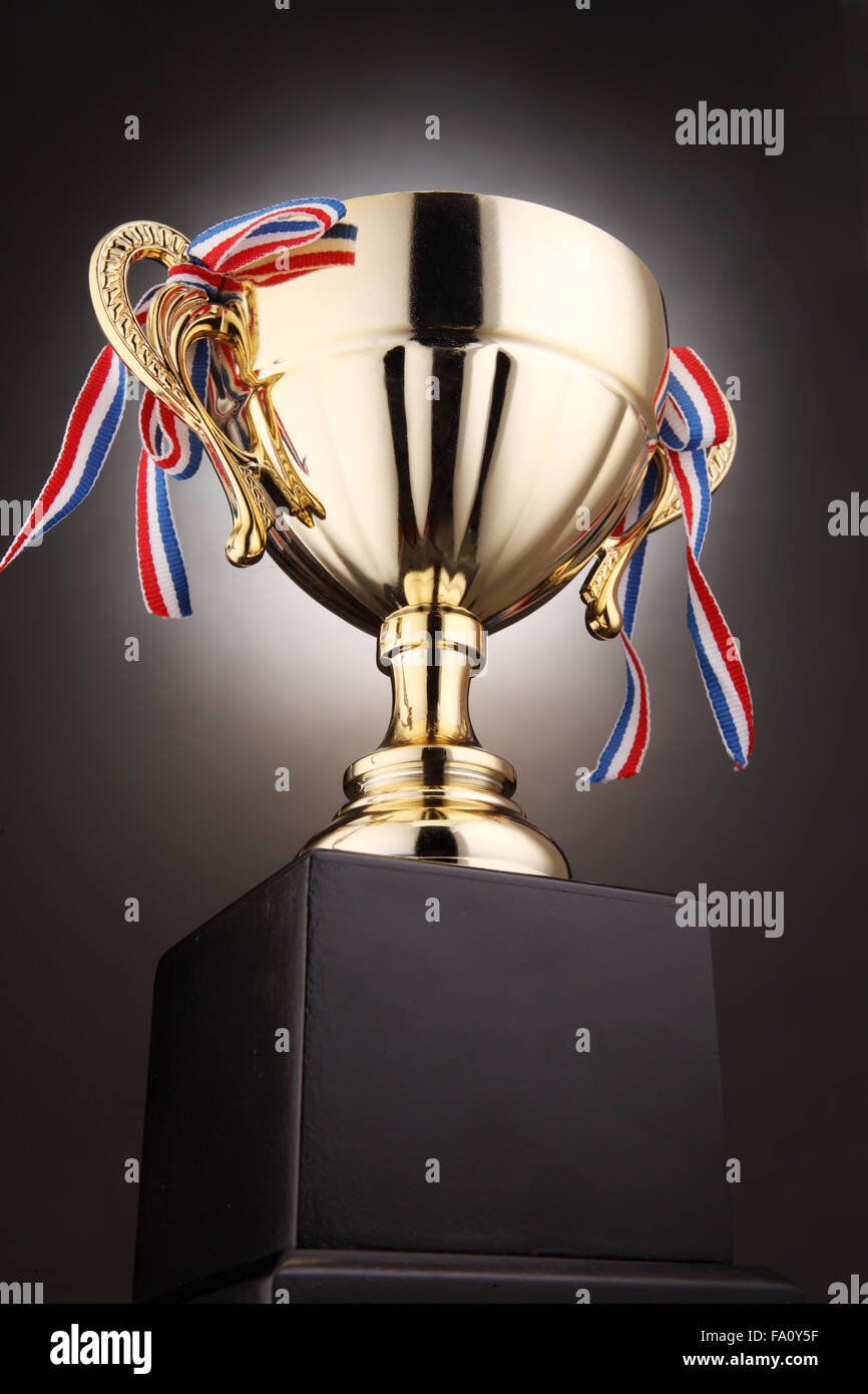 low angle of the trophy with light at the back Stock Photo - Alamy