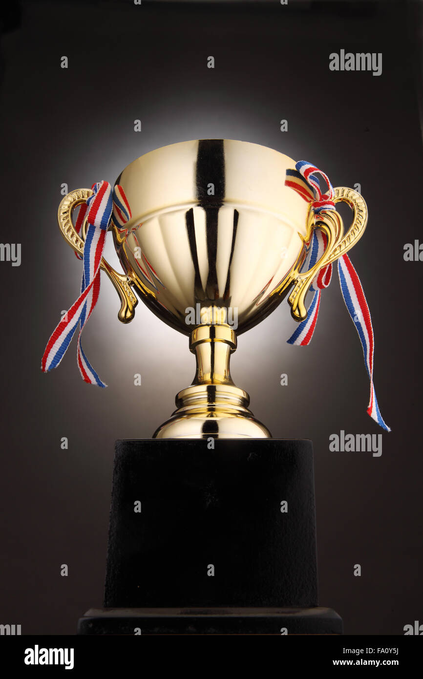 low angle of the trophy with light at the back Stock Photo - Alamy