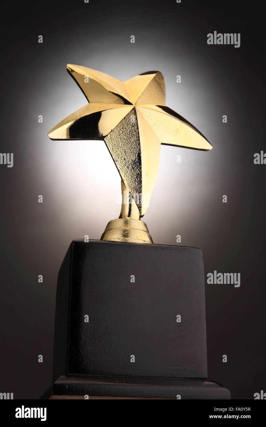 low angle of the trophy with light at the back Stock Photo - Alamy