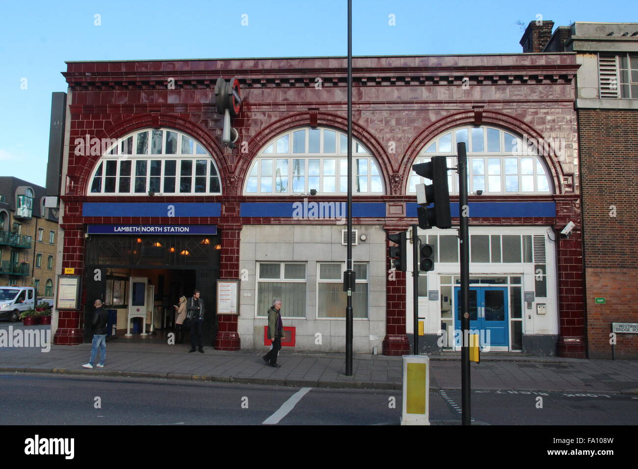LAMBETH NORTH UNDERGROUND STATION IN LONDON UK Stock Photo - Alamy