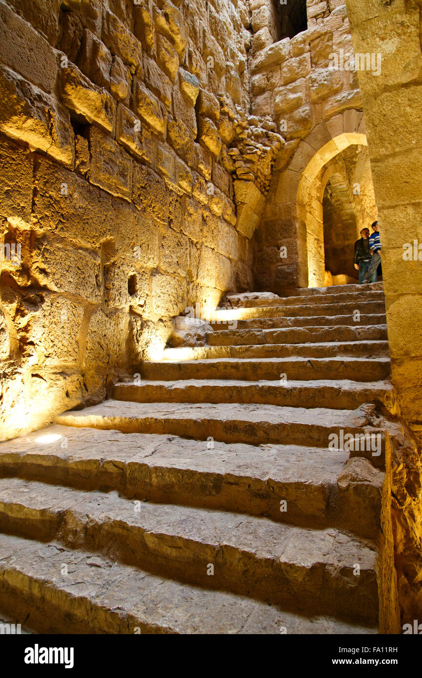 Detail of the fortress, Ajloun, Jordan Stock Photo - Alamy