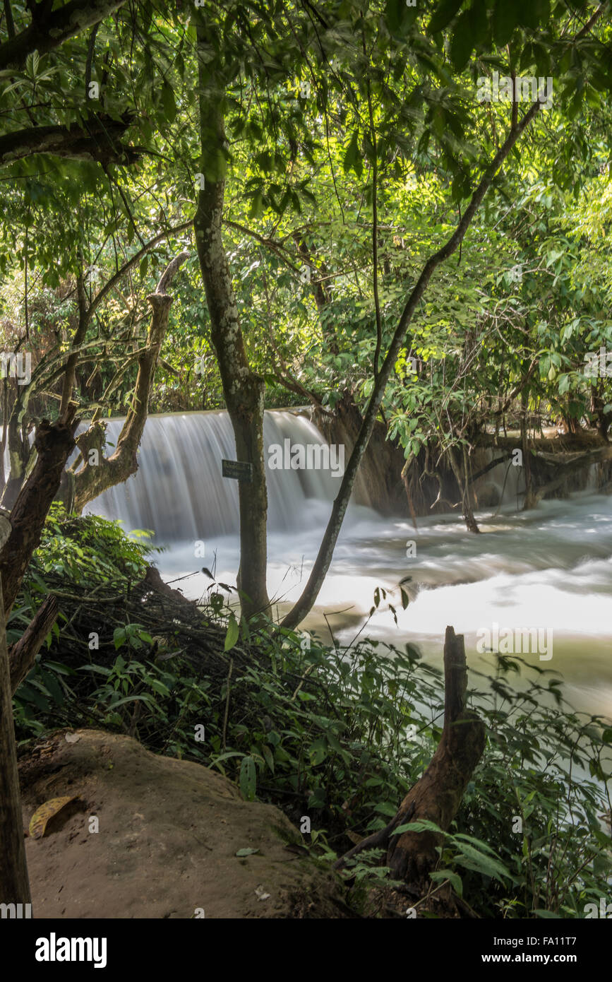 Sneak View Of Waterfall From Forest Stock Photo - Alamy