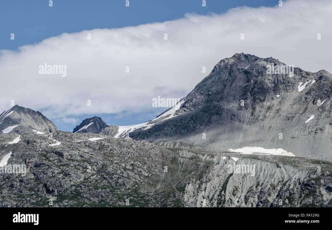 Mountain Tops, Ledge And Blue Sky In GlacialBay National Park, Alaska ...