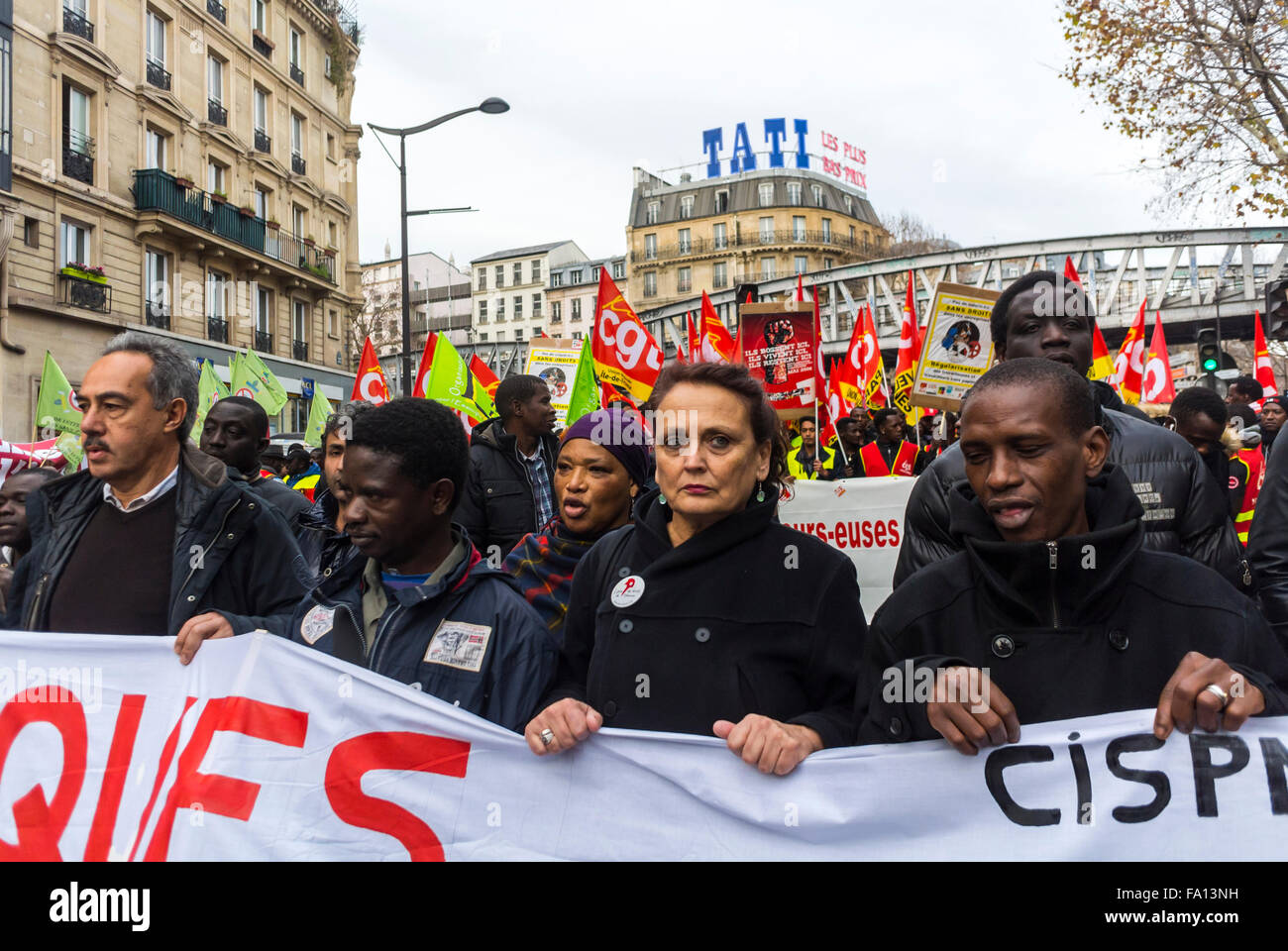Paris, France. Crowd from NGO in Support of International Immigrants ...
