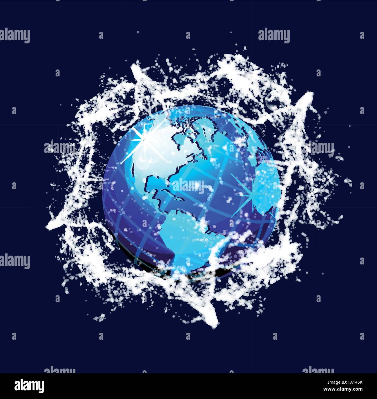 Splash planet Stock Vector Images - Alamy