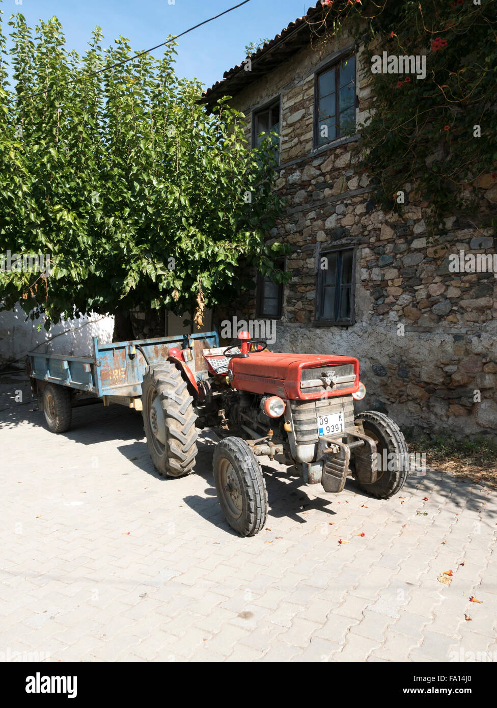 Tractor village hi-res stock photography and images - Alamy