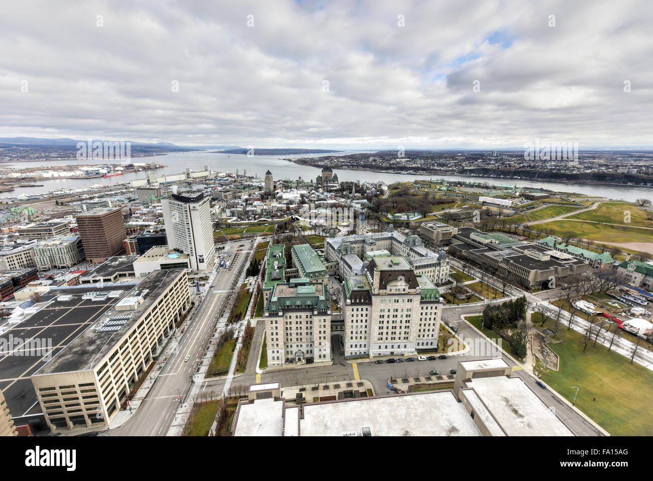Panoramic view of the Quebec City Skyline Stock Photo - Alamy