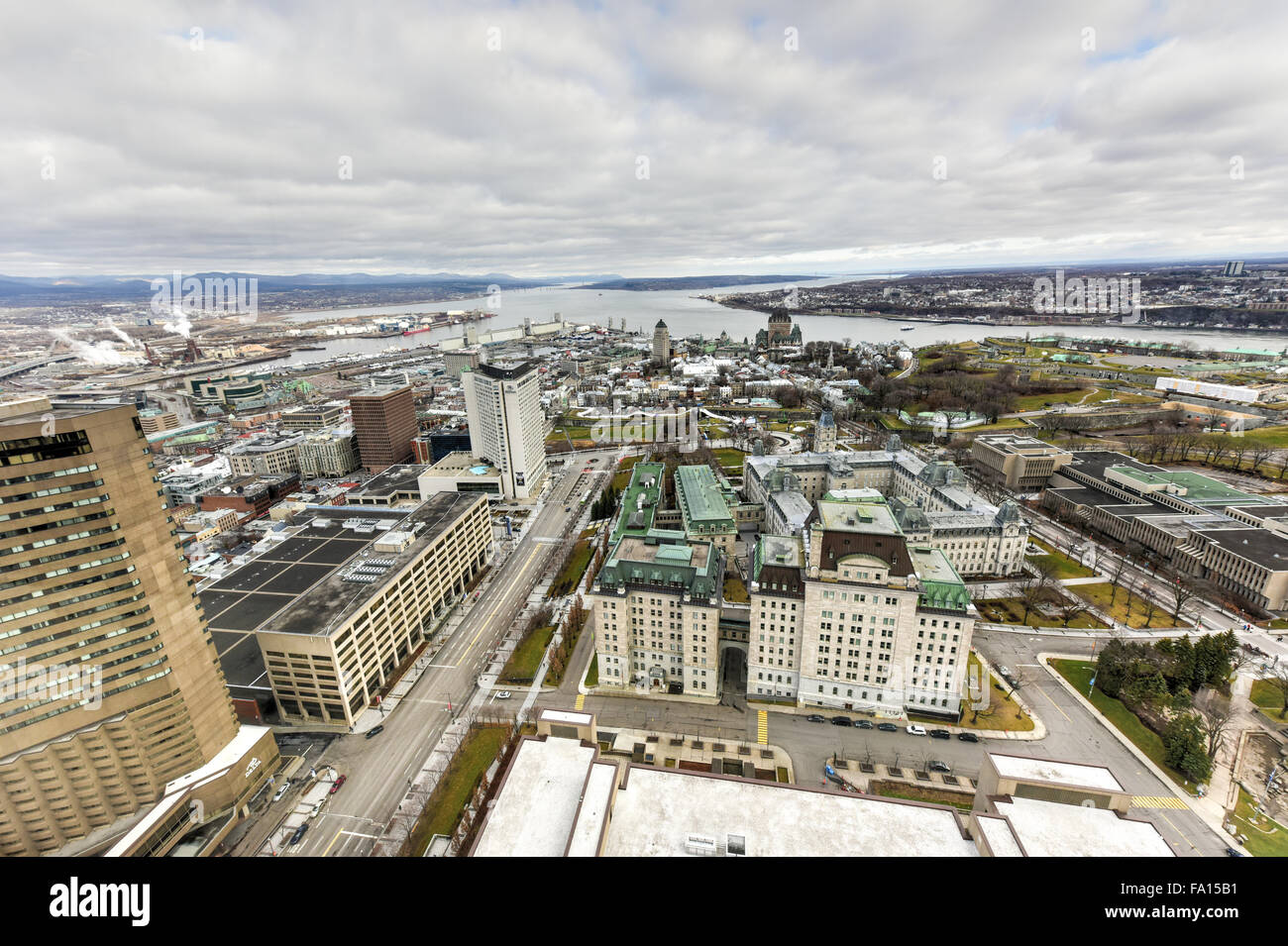 Panoramic view of the Quebec City Skyline Stock Photo - Alamy