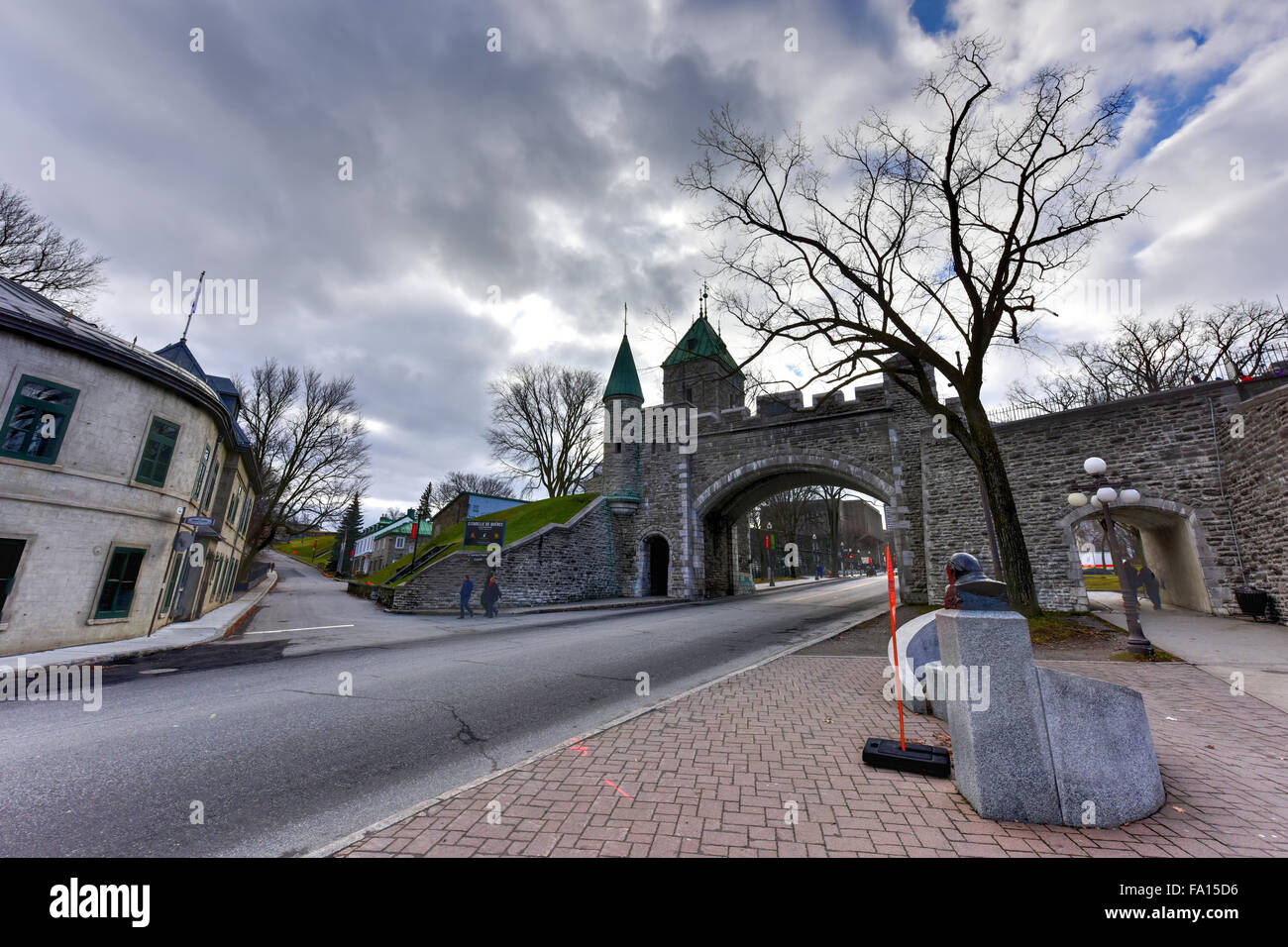 Saint Louis Gate in Quebec, Canada. Located in Canada, the Ramparts of ...