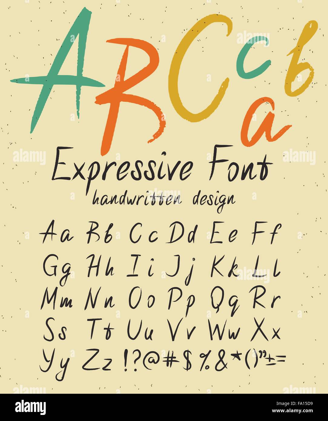 Expressive handwritten font design Stock Vector Image & Art - Alamy
