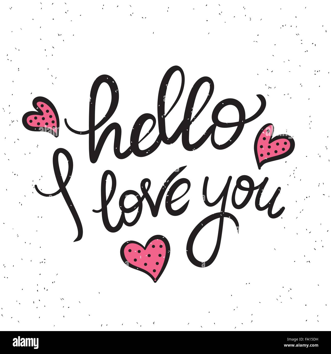 Hello i love you Stock Vector Images - Alamy