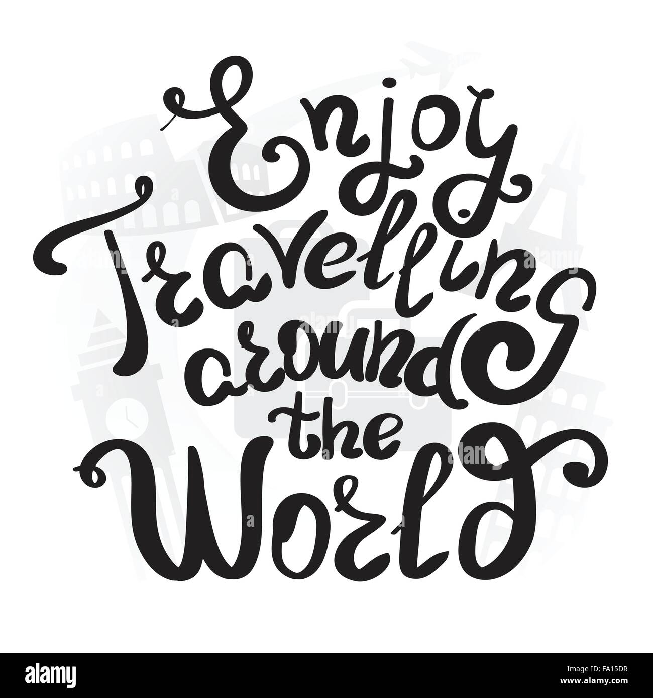 Enjoy travelling around the world Stock Vector Image & Art - Alamy