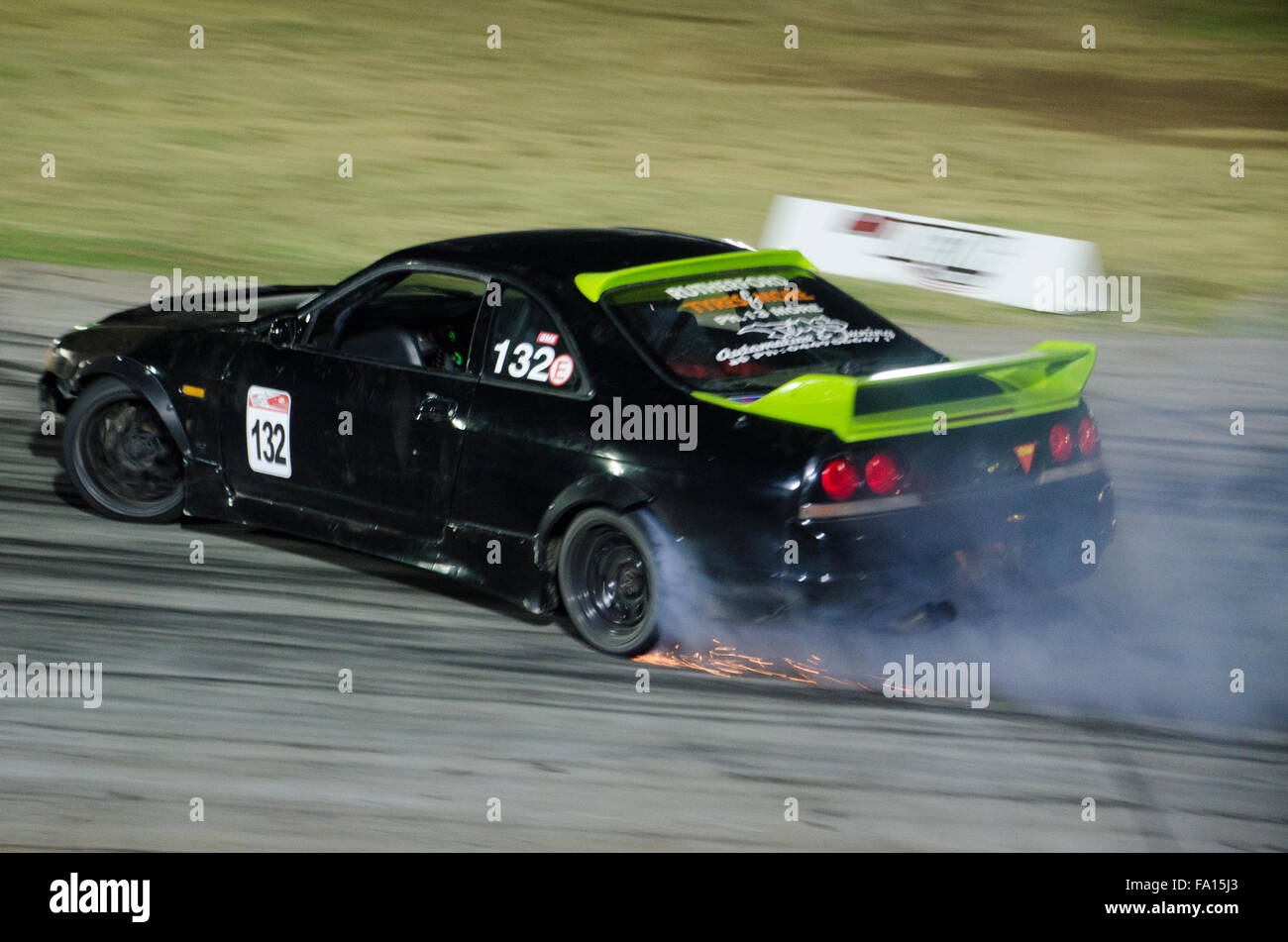 Sydney, Australia - 19th December 2015: Drift racers compete in the Hi ...
