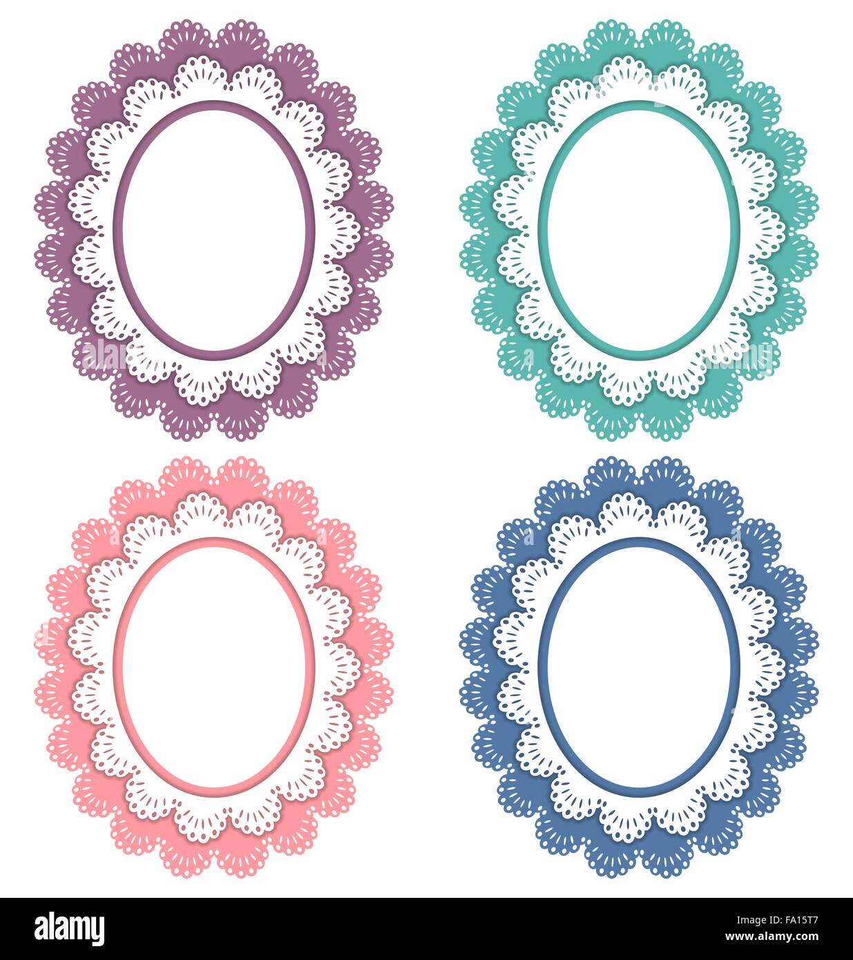 Lace frames isolated on white Stock Vector Image & Art - Alamy