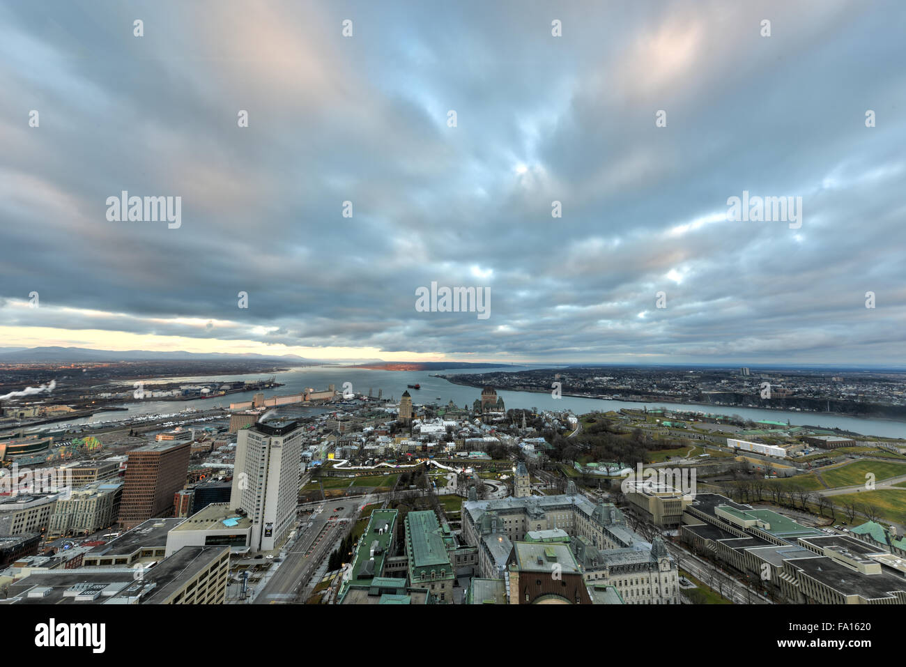 Panoramic view of the Quebec City Skyline Stock Photo - Alamy