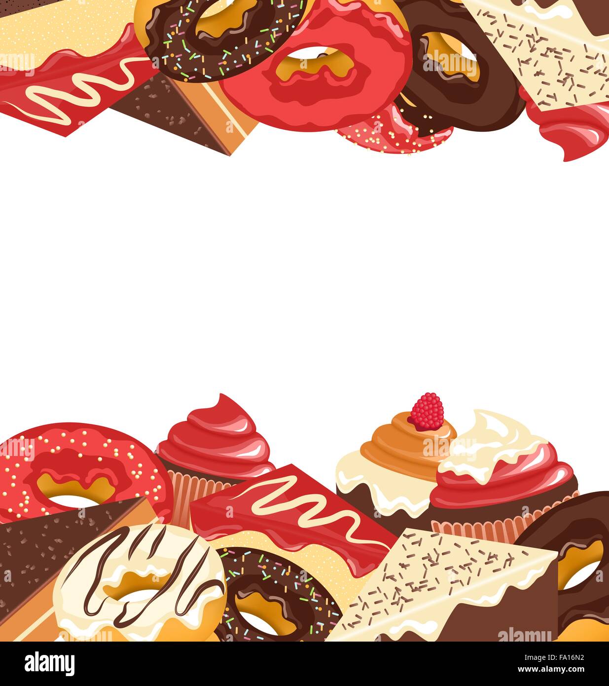 frame with confectionery isolated on white Stock Vector Image & Art - Alamy