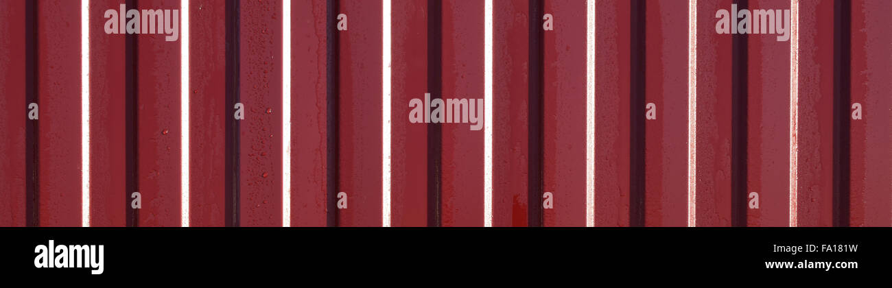 Diagonal pattern of metal profile. Fences from the galvanized iron ...