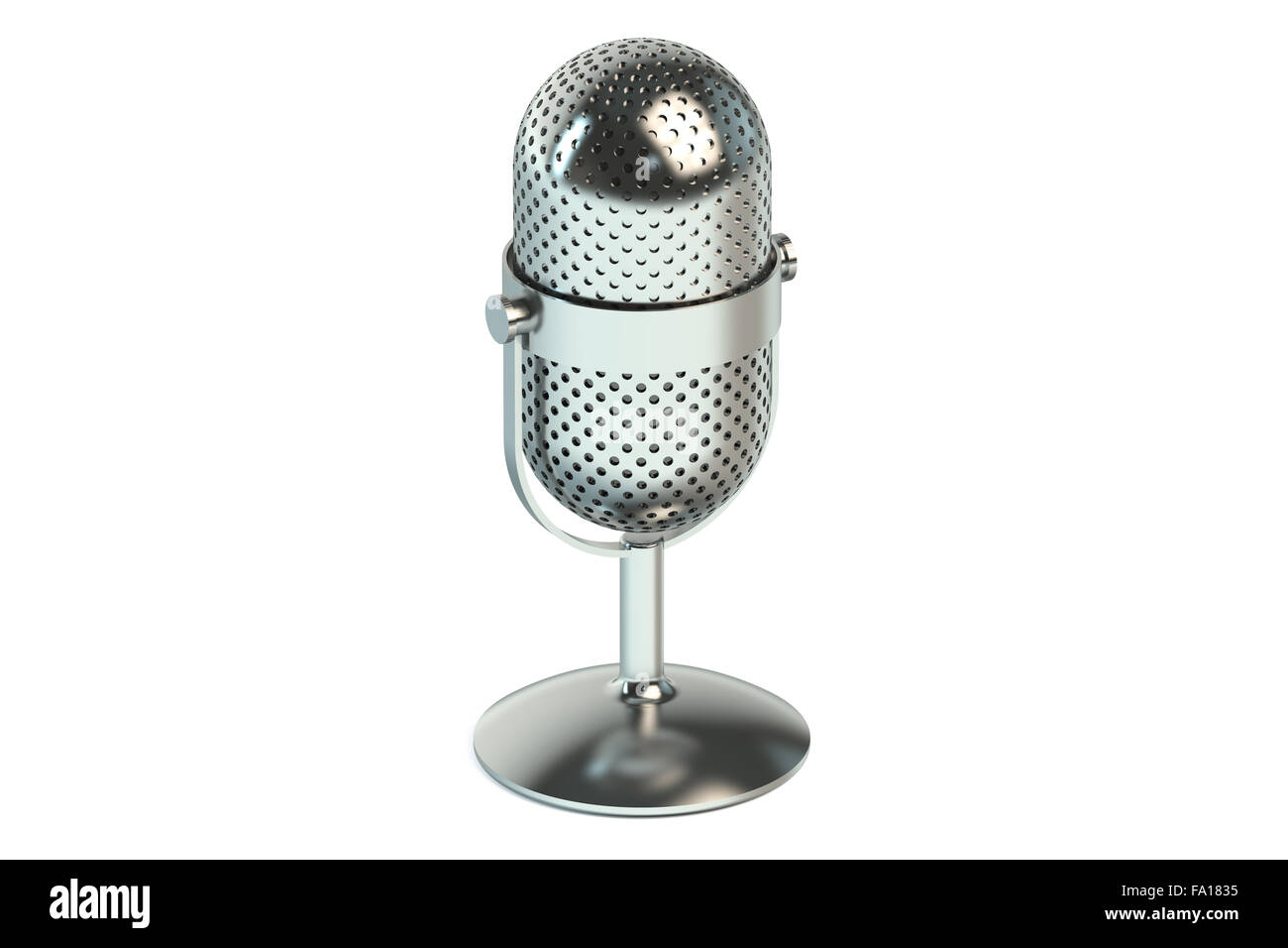 Vintage microphone stand Cut Out Stock Images & Pictures - Alamy