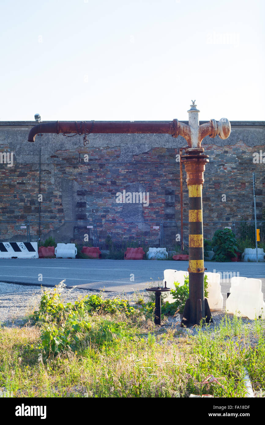 View of industrial water pole Stock Photo - Alamy