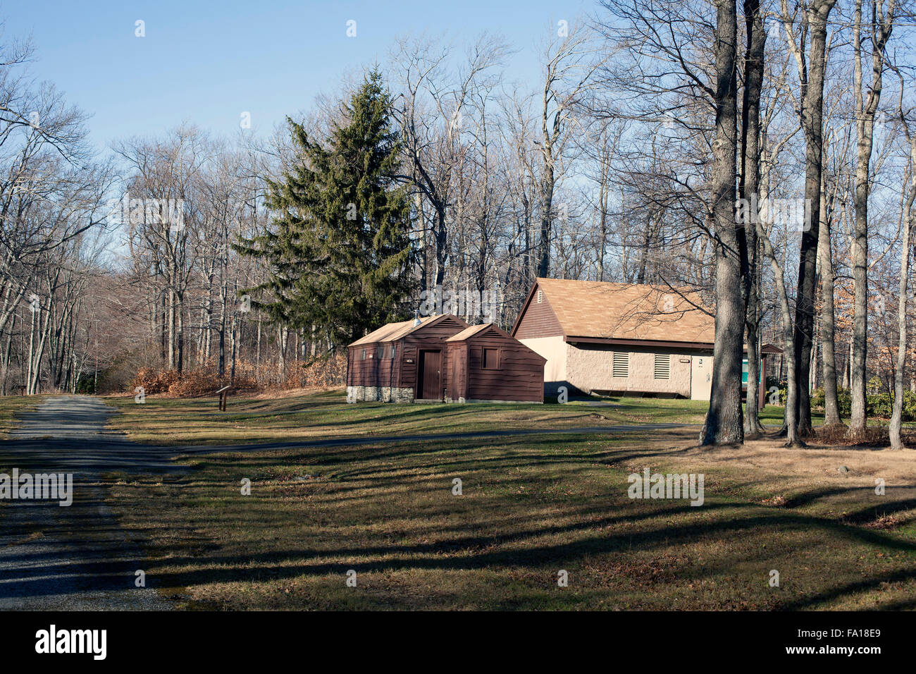 Savoy Mountain state forest bath houses at North Pond, Savoy ...