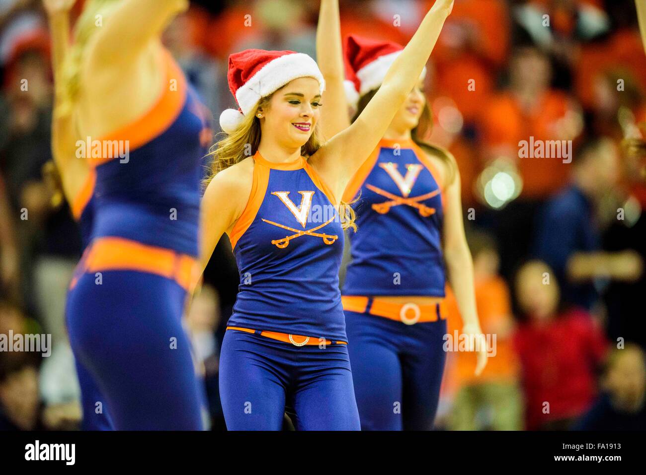 The Virginia Cavaliers dancers and cheerleaders during the NCAA ...