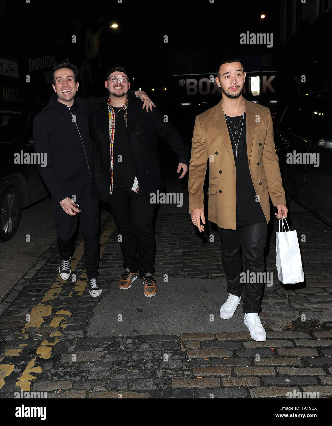 Nick Grimshaw seen leaving Shoreditch House with his X Factor boys ...