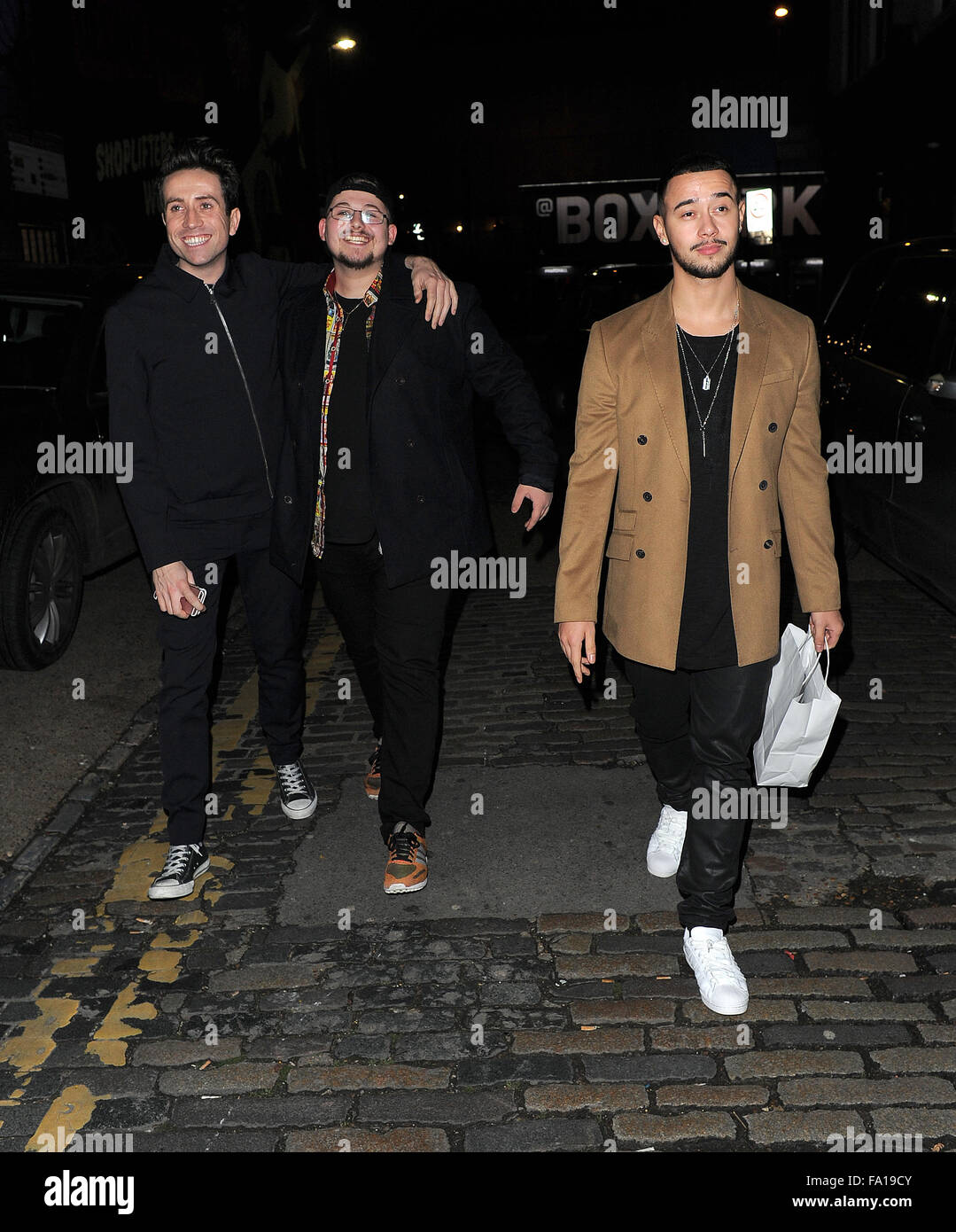 Nick Grimshaw seen leaving Shoreditch House with his X Factor boys ...