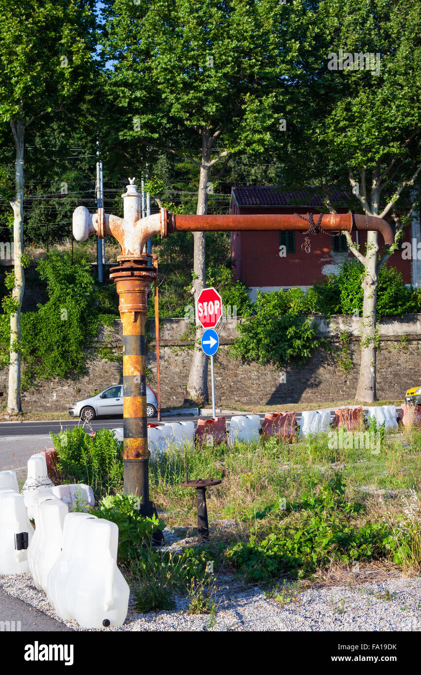 View of industrial water pole Stock Photo - Alamy