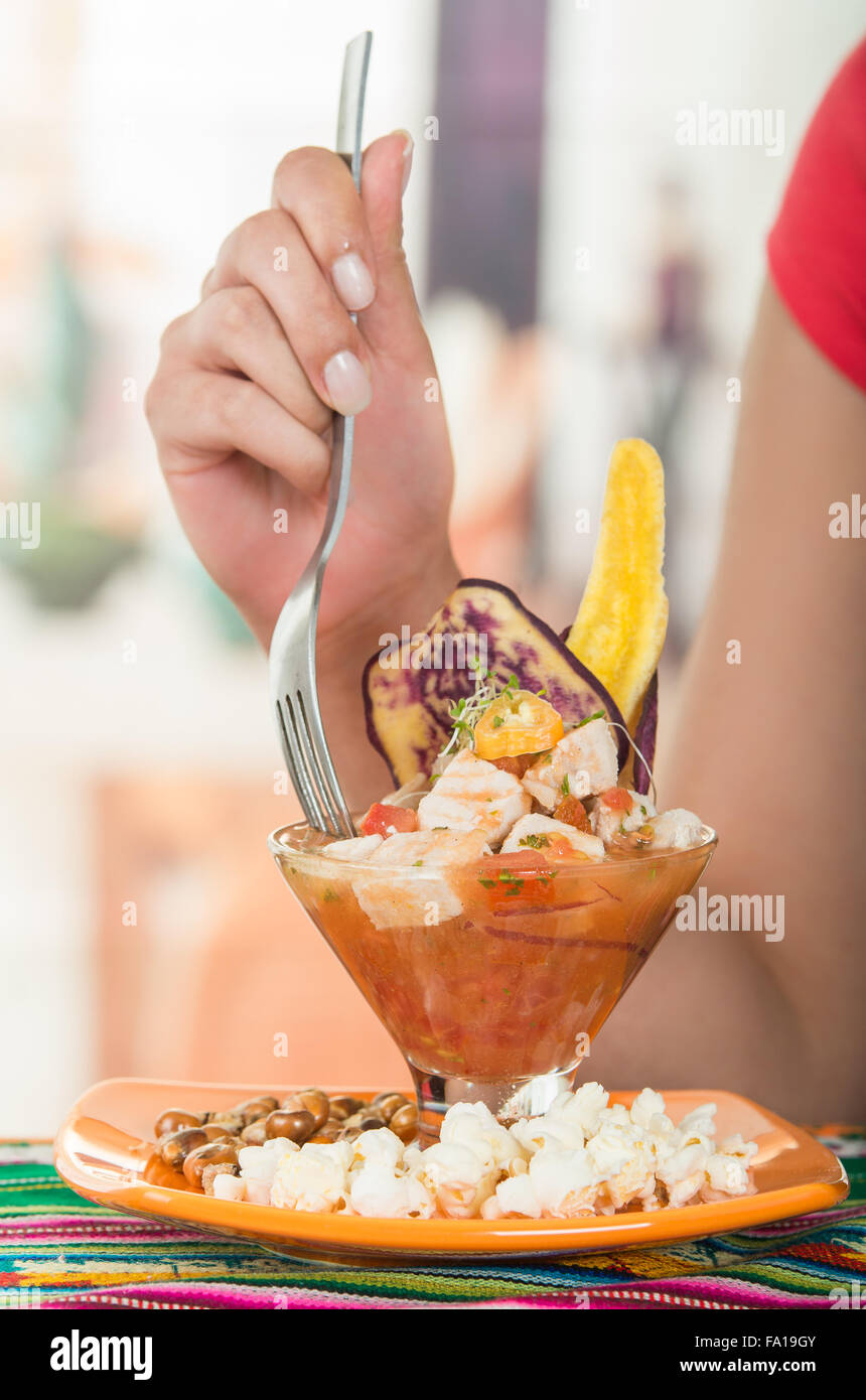 Delicious fish ceviche, typical ecuadorian plate Stock Photo - Alamy