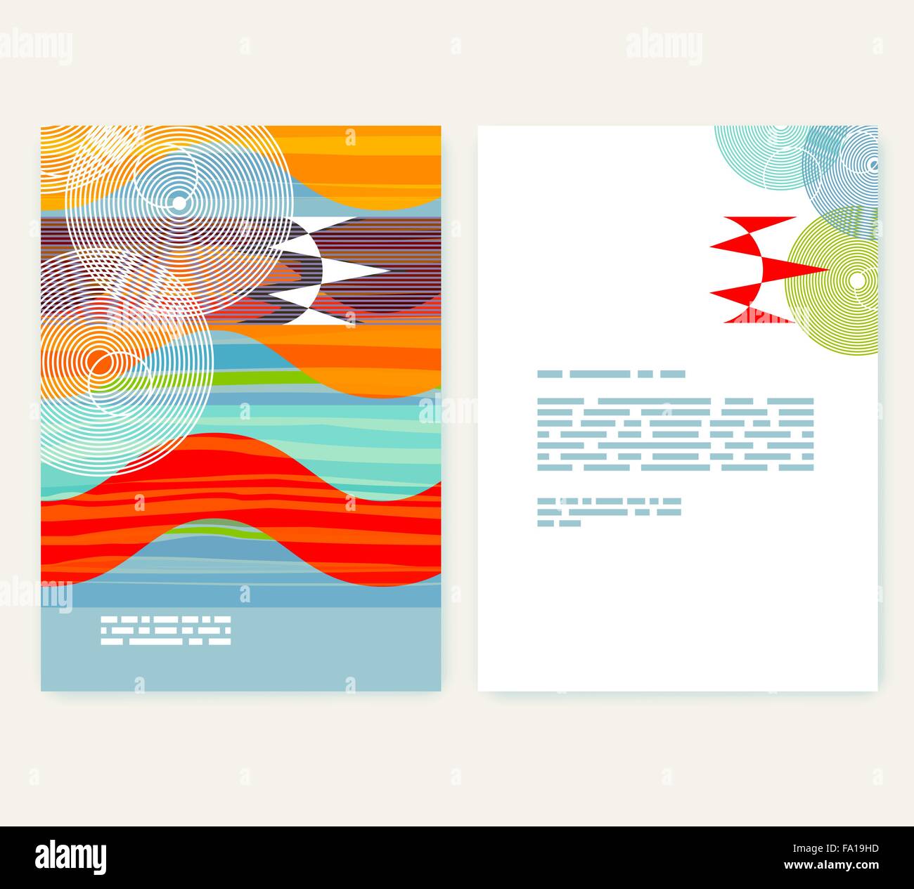 Flyer, leaflet, booklet layout. Editable design template. A4 brochure with abstract elements and ...