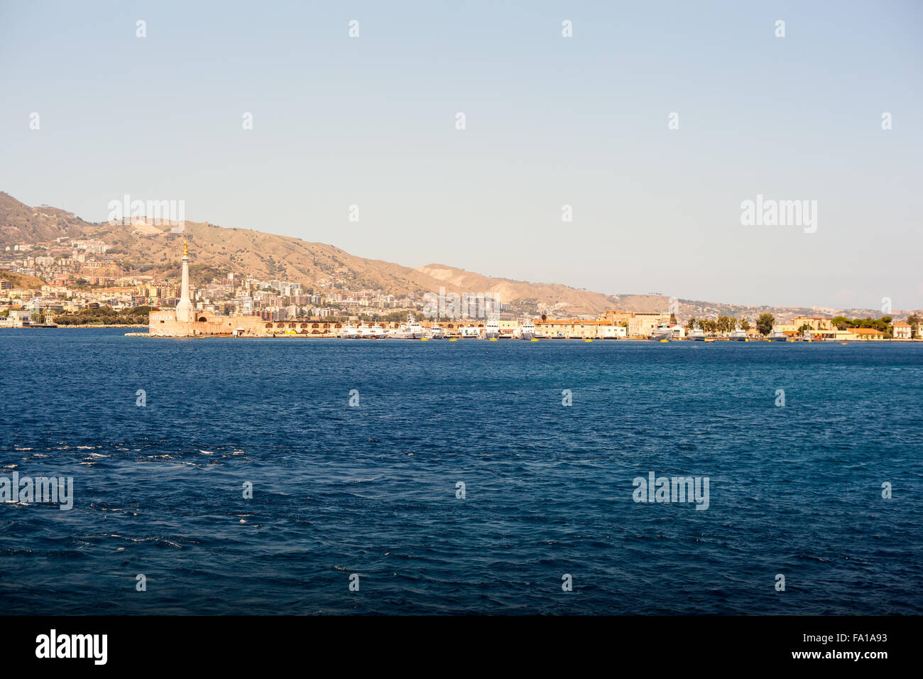View of Messina Harbour in Sicily Stock Photo - Alamy