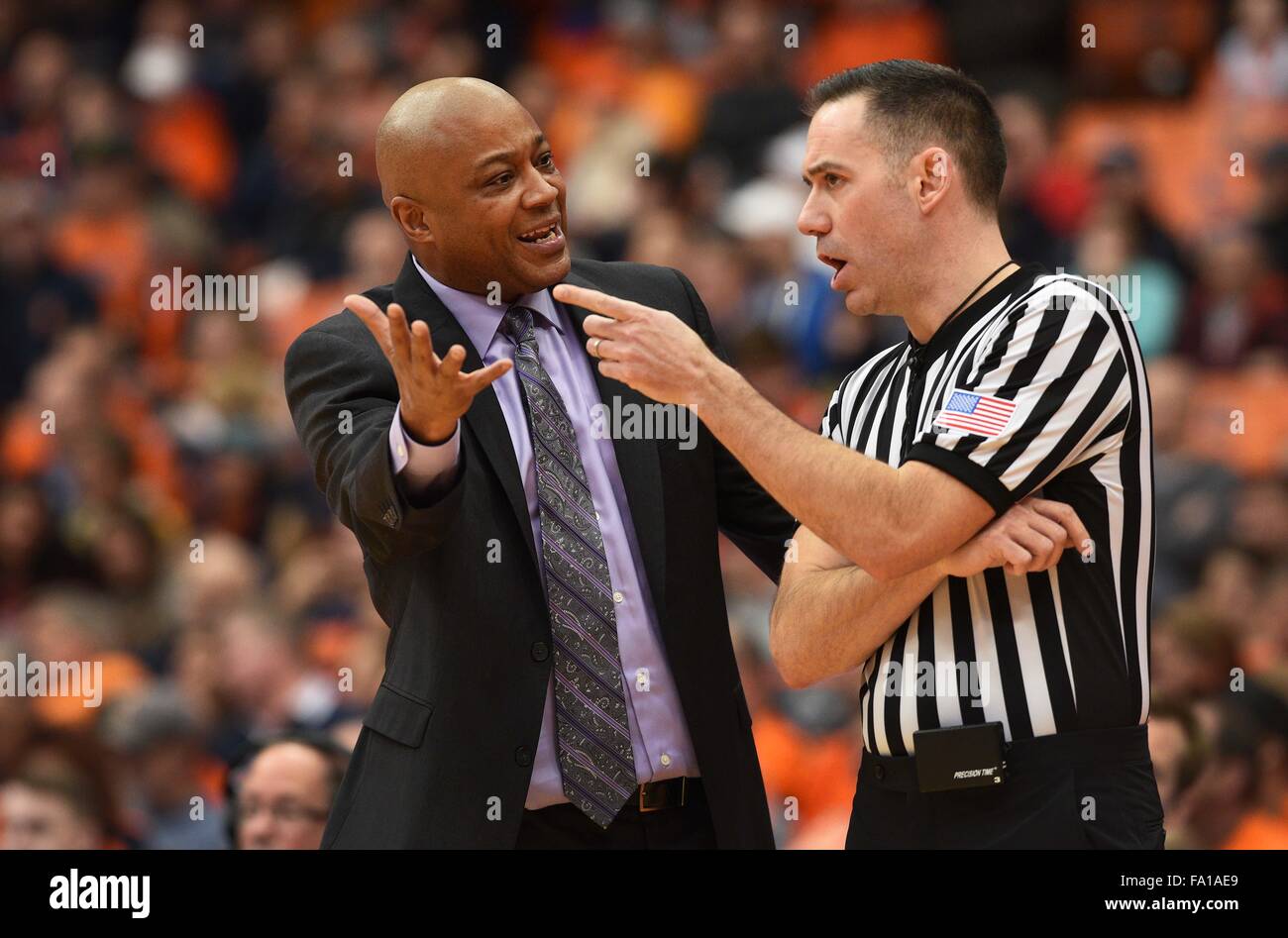 Syracuse, NY, USA. 19th Dec, 2015. Cornell head coach Bill Courtney ...
