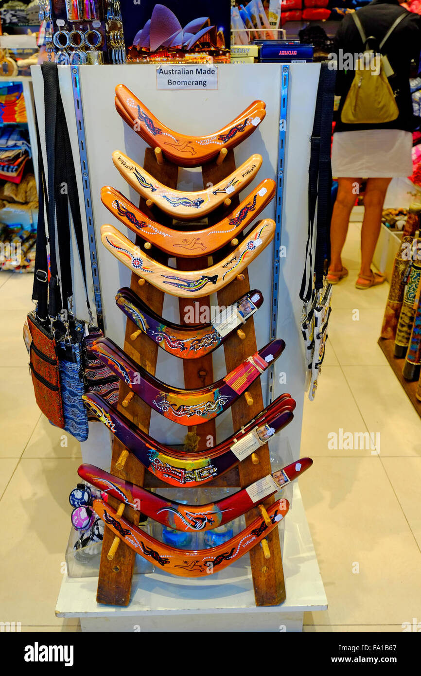 Boomerang Display Sydney Australia New South Wales AU Stock Photo - Alamy