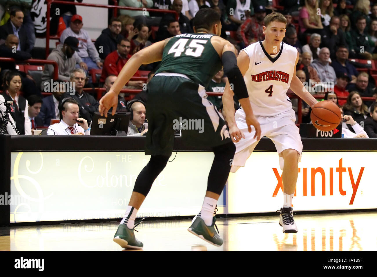 Matthews Arena. 19th Dec, 2015. MA, USA; Northeastern Huskies guard ...