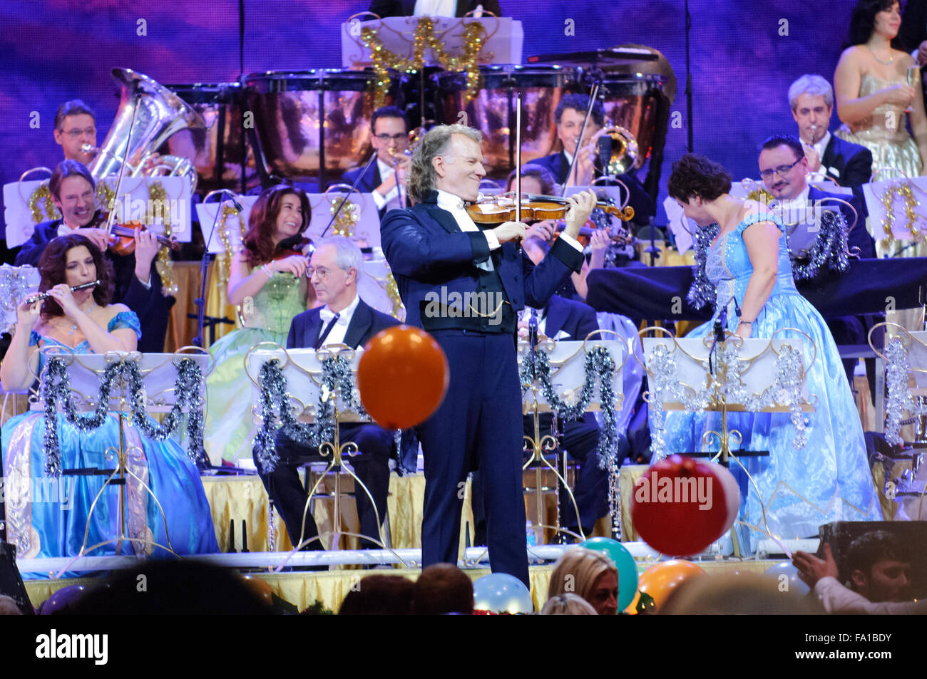 Liverpool, UK. 19th December 2015. Andre Rieu, the Dutch King of Waltz ...