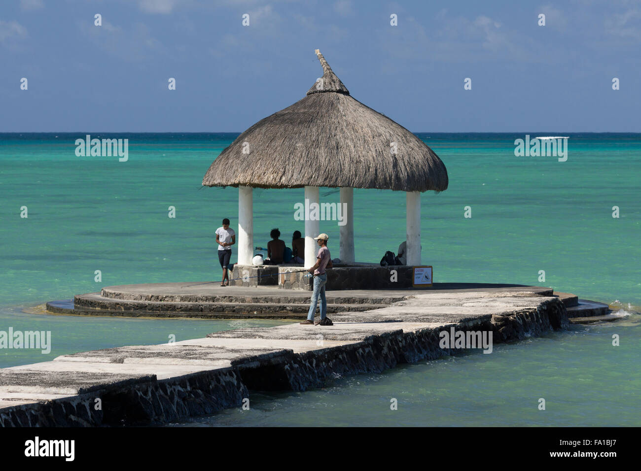 Mauritius locals fishing hi-res stock photography and images - Alamy