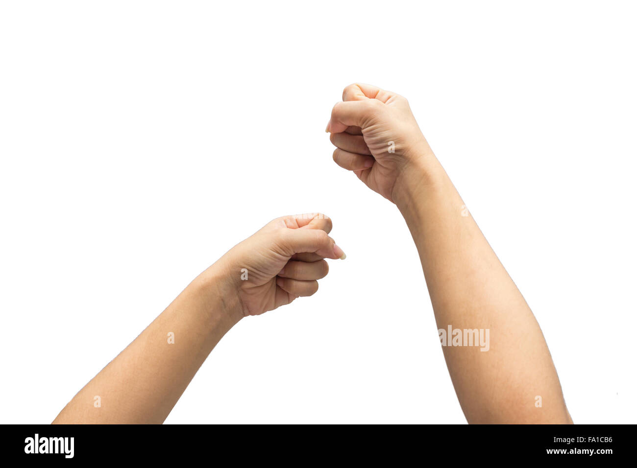 Two hands isolated on white background Stock Photo - Alamy