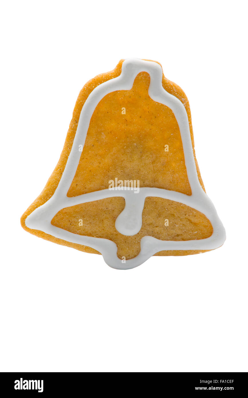 Decorated bell gingerbread cookie Stock Photo - Alamy
