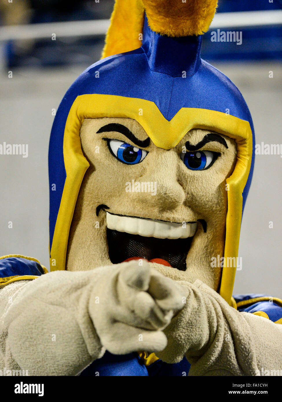 Orlando, FL, USA. 19th Dec, 2015. San Jose State Spartans Mascot Sammy ...