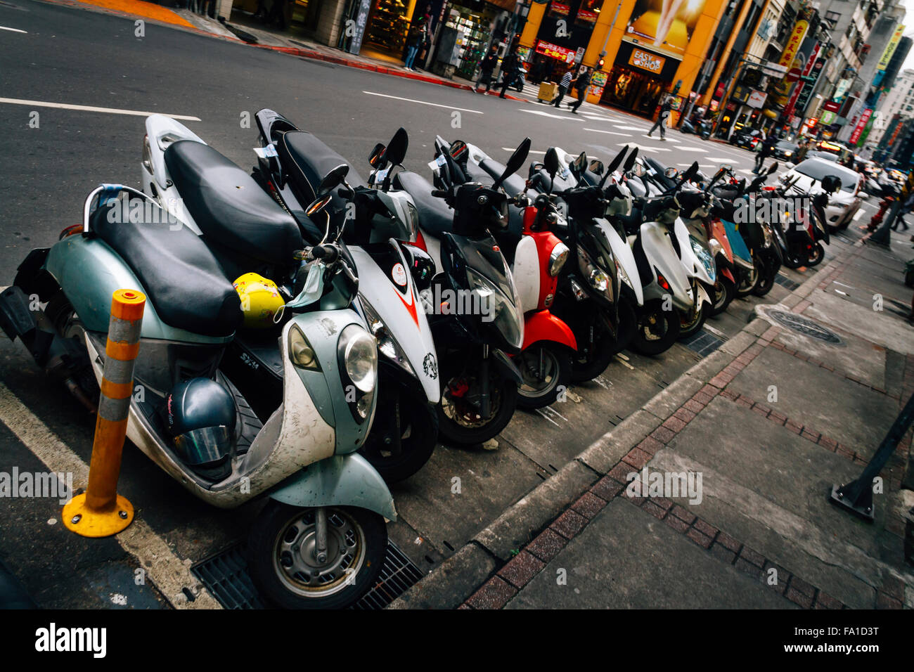 Taipei, Taiwan - Regular city street view in the daytime, the ...