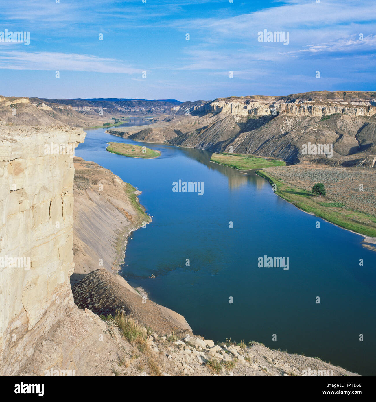 white cliffs section of the wild and scenic missouri river near ...